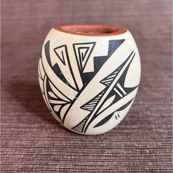 Accents | Vintage Jemez Pueblo Pot Cast Clay Handpainted Polychrome ...